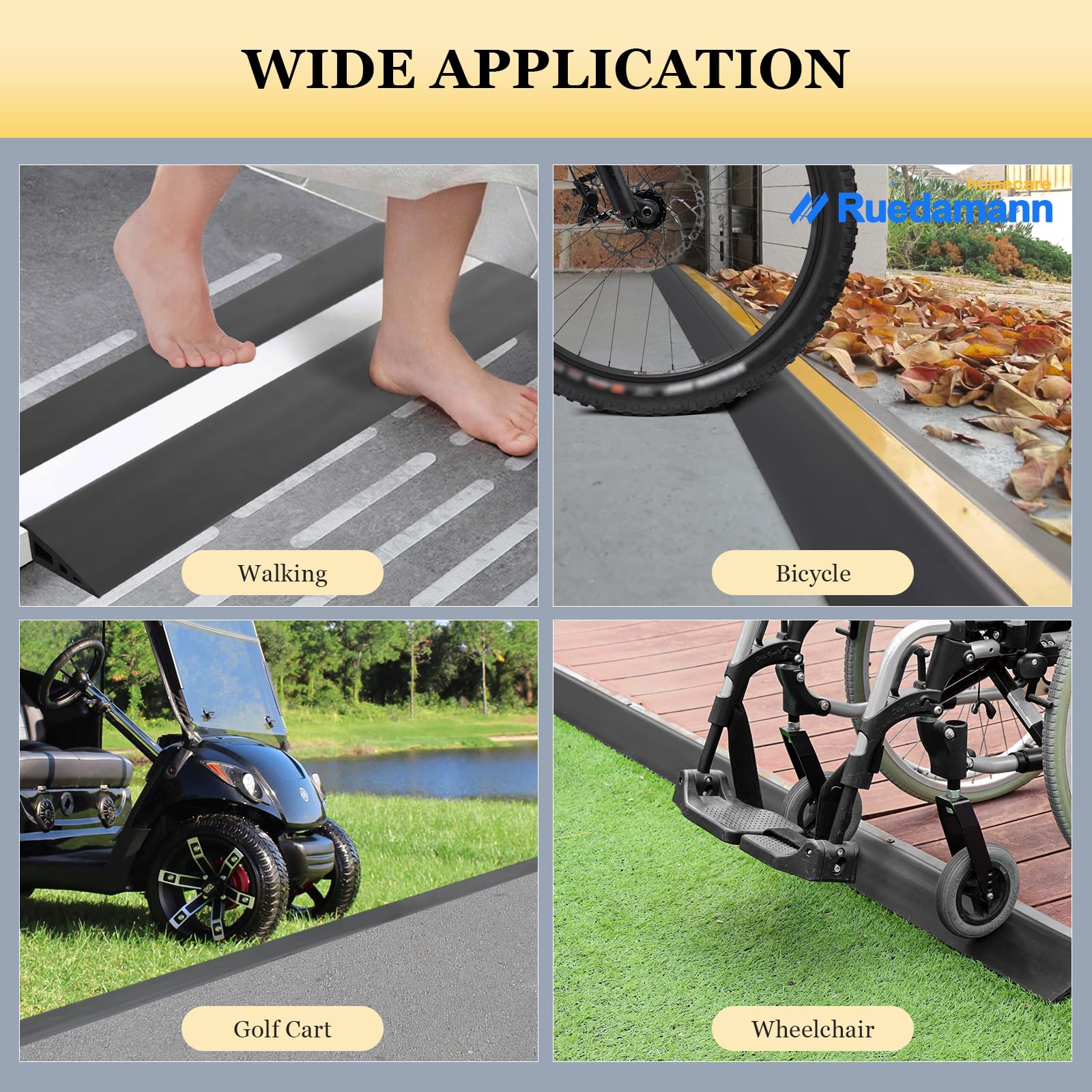 Ruedamann® Threshold Transition Strip Rubber Threshold Ramp – Ruedamann ...
